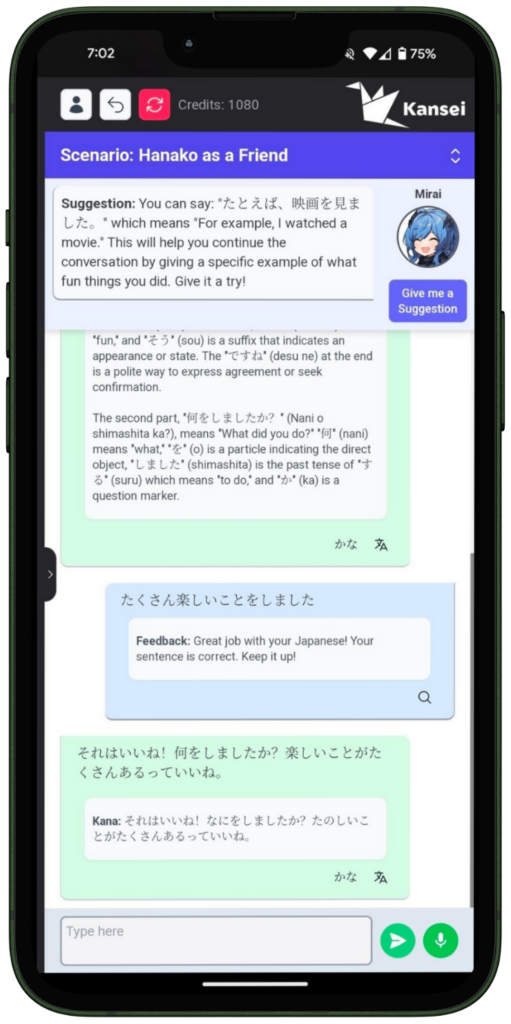 Chat AI Companions at Kansei: Master Your Target Language!