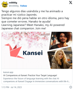 Chat AI Companions at Kansei: Master Your Target Language!